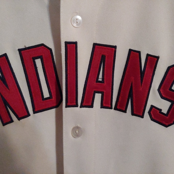 Majestic | Shirts & Tops | Mlb Majestic Throwback Cleveland Indians ...